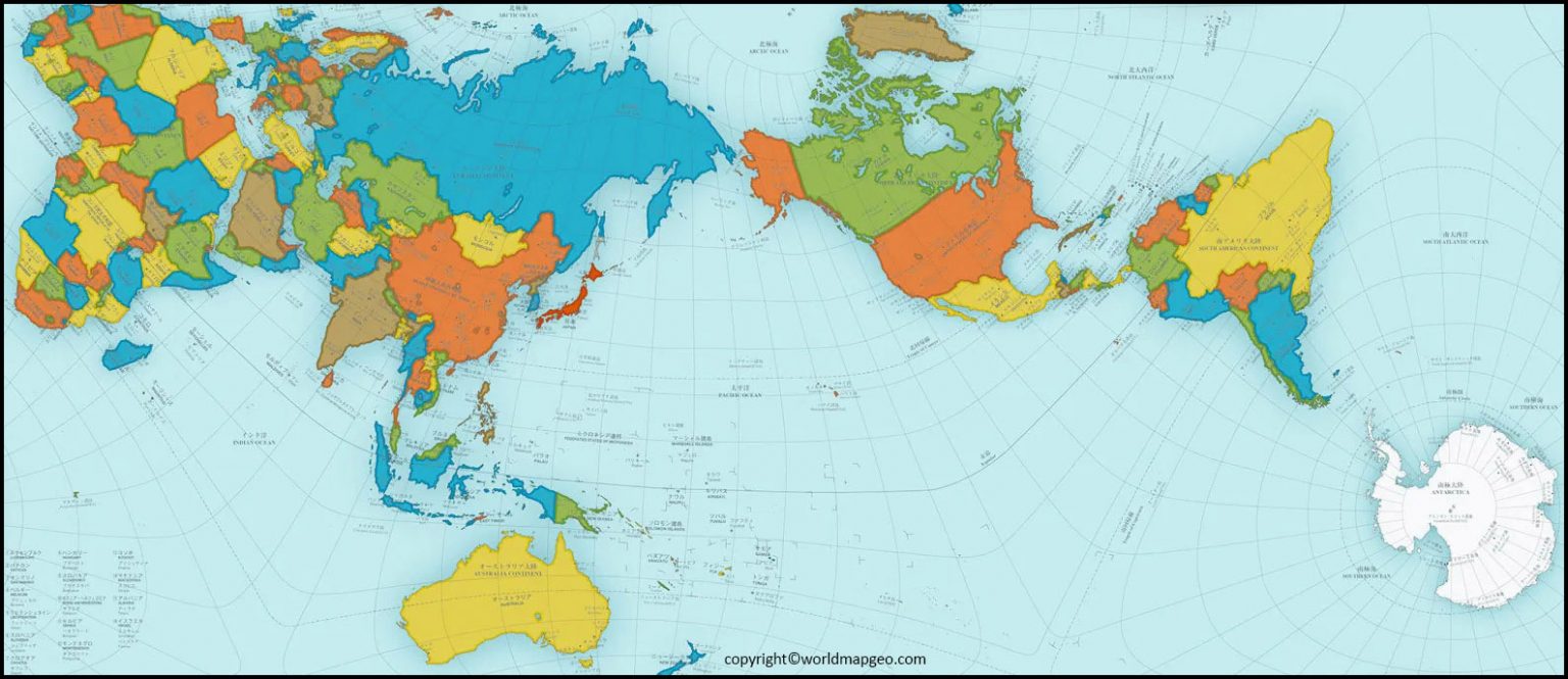 Large World Map Poster in Vintage, Authagraph & Printable