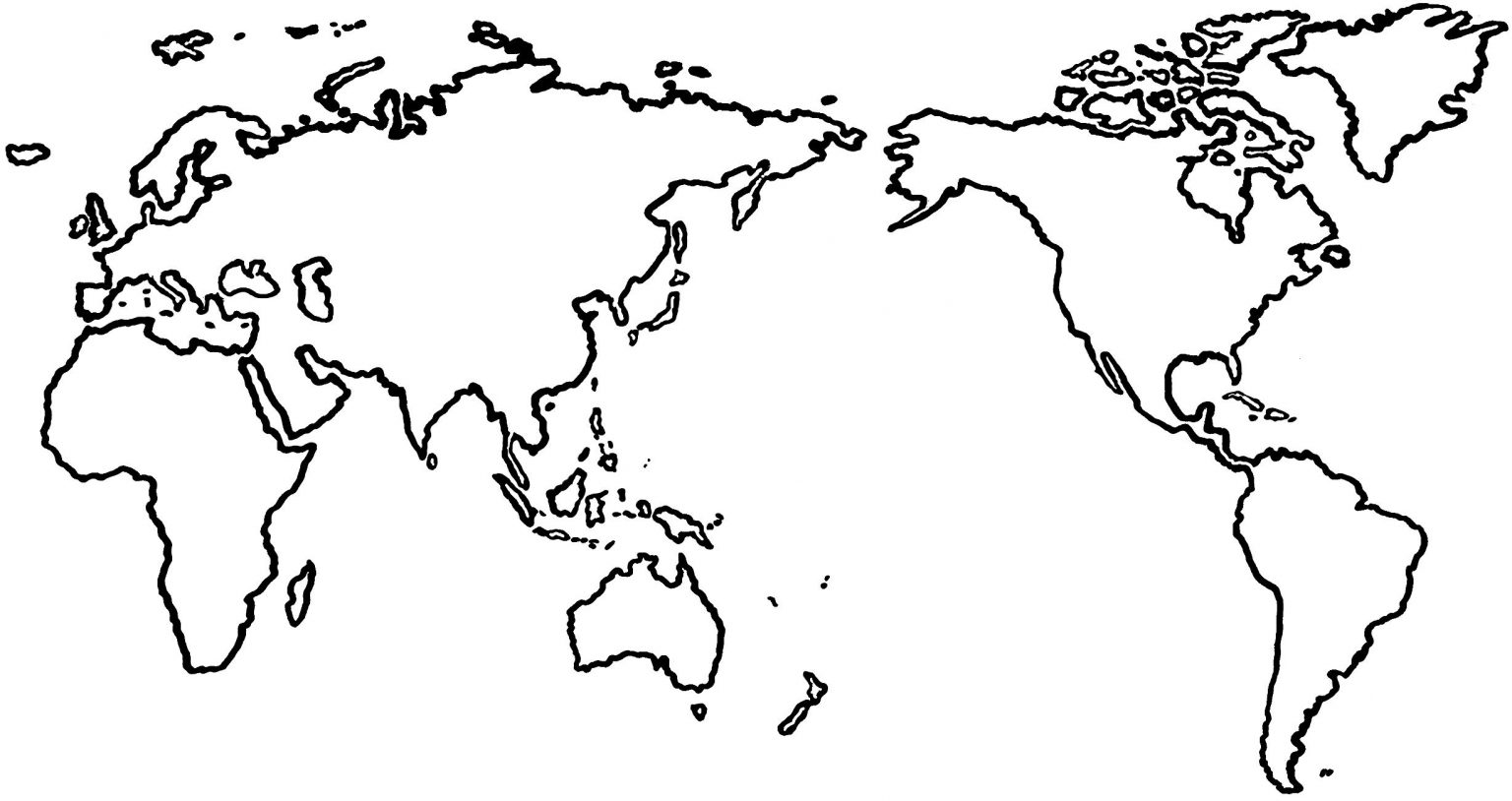Blank World Map Outline With Printable Worksheet In PDF blank-world-map-outline-with-printable-worksheet-in-pdf