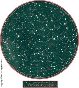 Constellation Map Printable in Northern Hemisphere