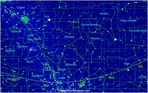 Constellation Map Printable in Northern Hemisphere