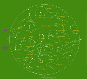Constellation Map Printable in Northern Hemisphere