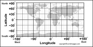 Latitude and Longitude Map Interactive in Full-Size PDF