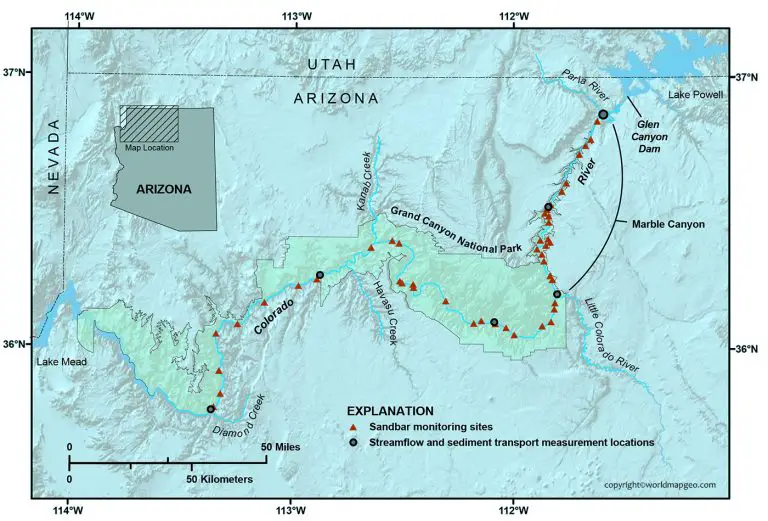 Colorado River Map [Colorado River on World Map]