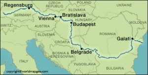 Danube River Map [Map of Danube River] in PDF
