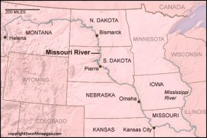 Missouri River Map [Where is Missouri River on a Map]