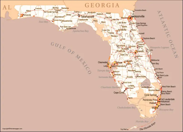 Florida Political Map By County [Mapa Politico de Florida]