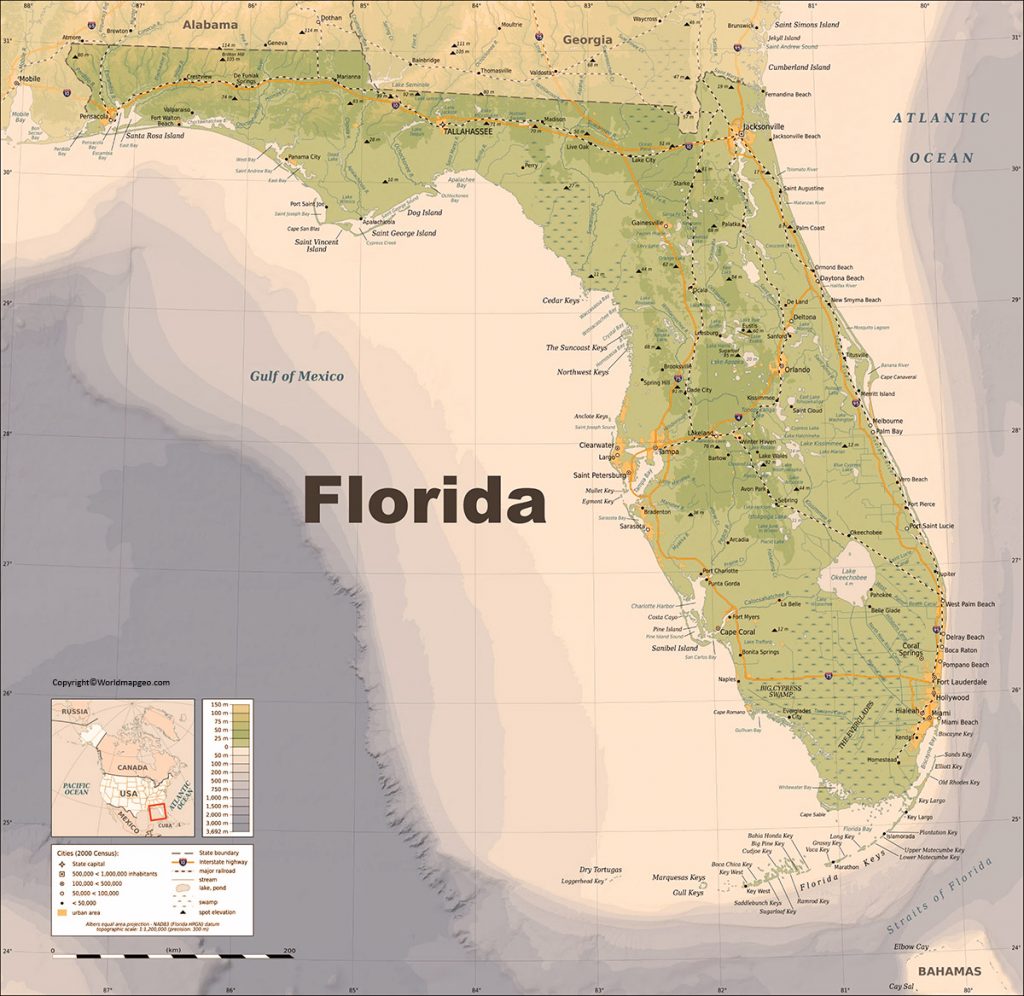 Florida Political Map By County [Mapa Politico de Florida]