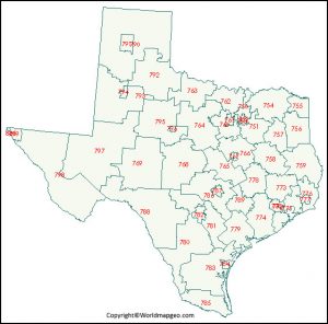 Texas Zip Code Map - Texas Map by Zip Codes [Printable Pdf]