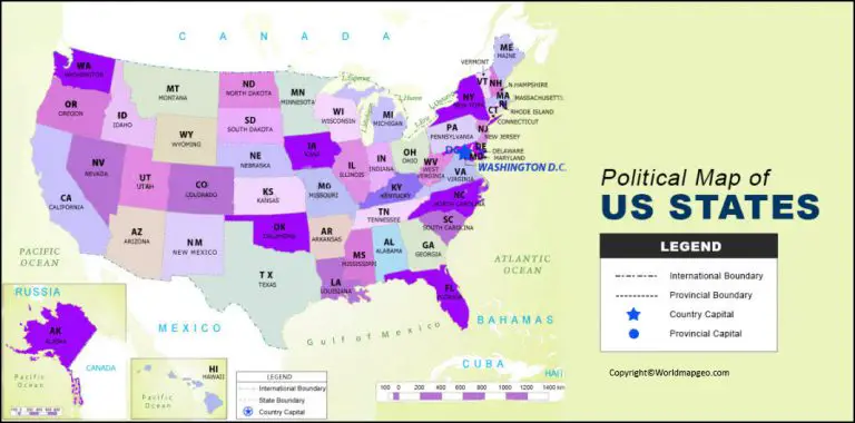 US Political Map | Printable Political Map of US (PDF)