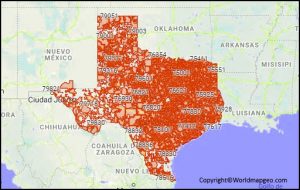 Texas Zip Code Map - Texas Map by Zip Codes [Printable Pdf]