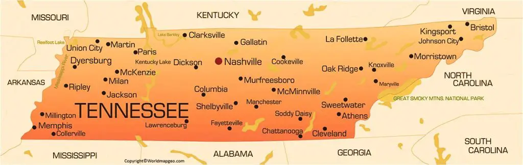 Middle Tennessee Zip Code Map