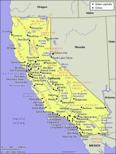 California Zip Code Boundary Map