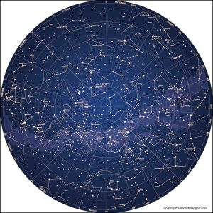 Constellation Map Printable in Northern Hemisphere