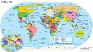 World Map HD Large in Printable High-Resolution PDF
