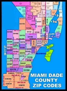 Miami Zip Code Map - Miami by Zip Code Map in Detail