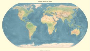 World Map Physical in Blank, Printable, and Labeled PDF