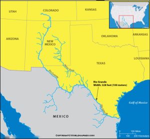 Rio Grande River Map Texas US Printable Map
