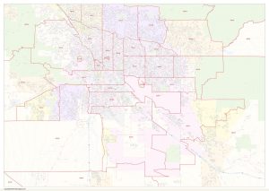 Tucson Zip Code Map - AZ Tucson Map by Zip Codes [Printable]