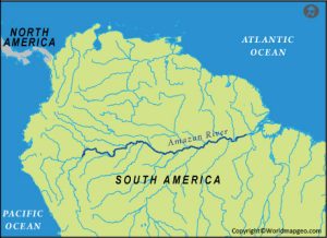 Where is Amazon River Map located on Map [Labeled]