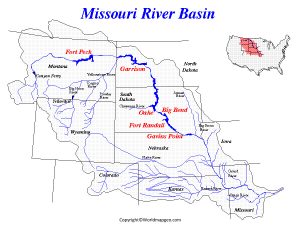 Missouri River Map [Where is Missouri River on a Map]