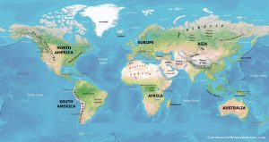 World Map Physical in Blank, Printable, and Labeled PDF