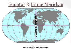Prime Meridian Map - World Map with Prime Meridian