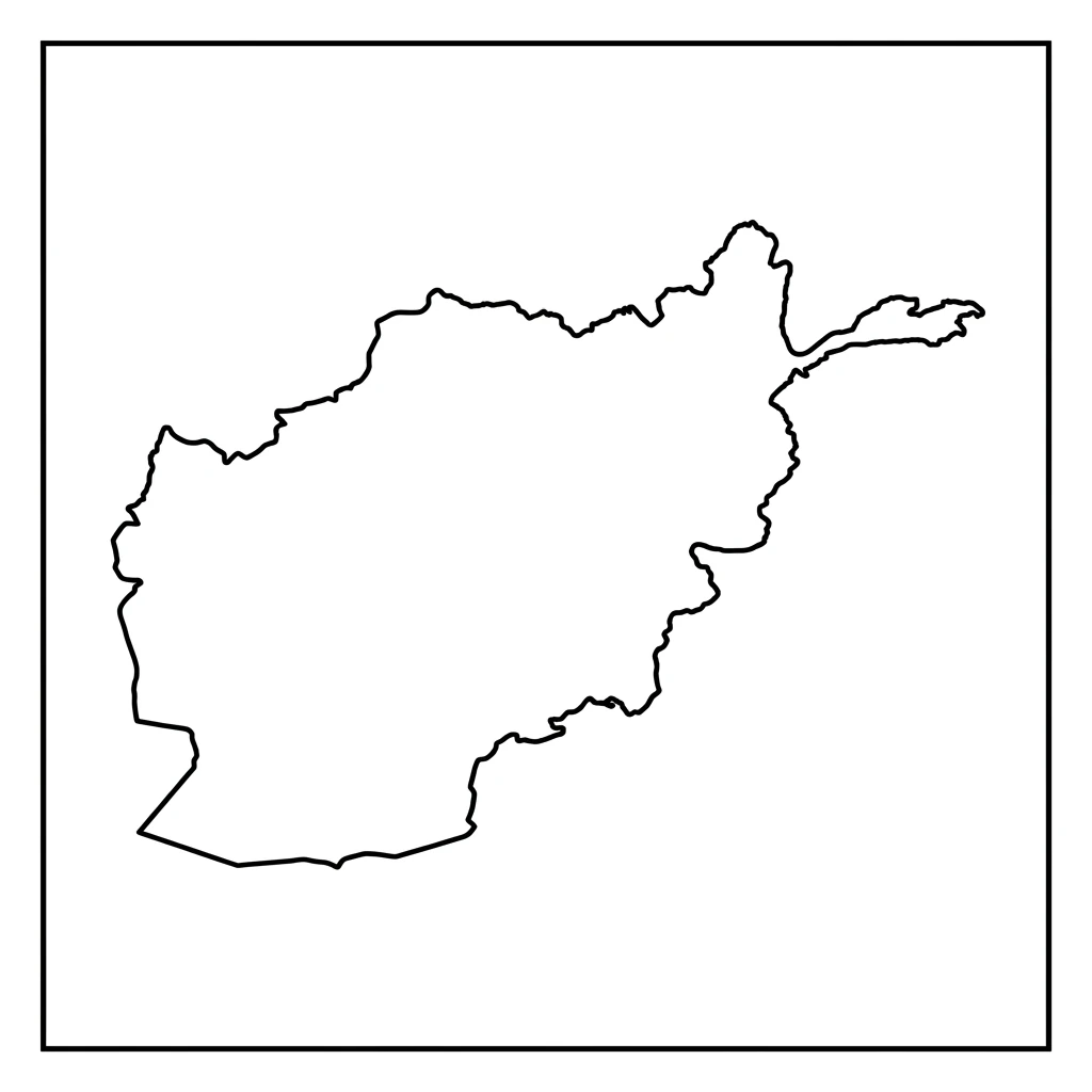 Blank Map of Afghanistan - Afghanistan Map Outline