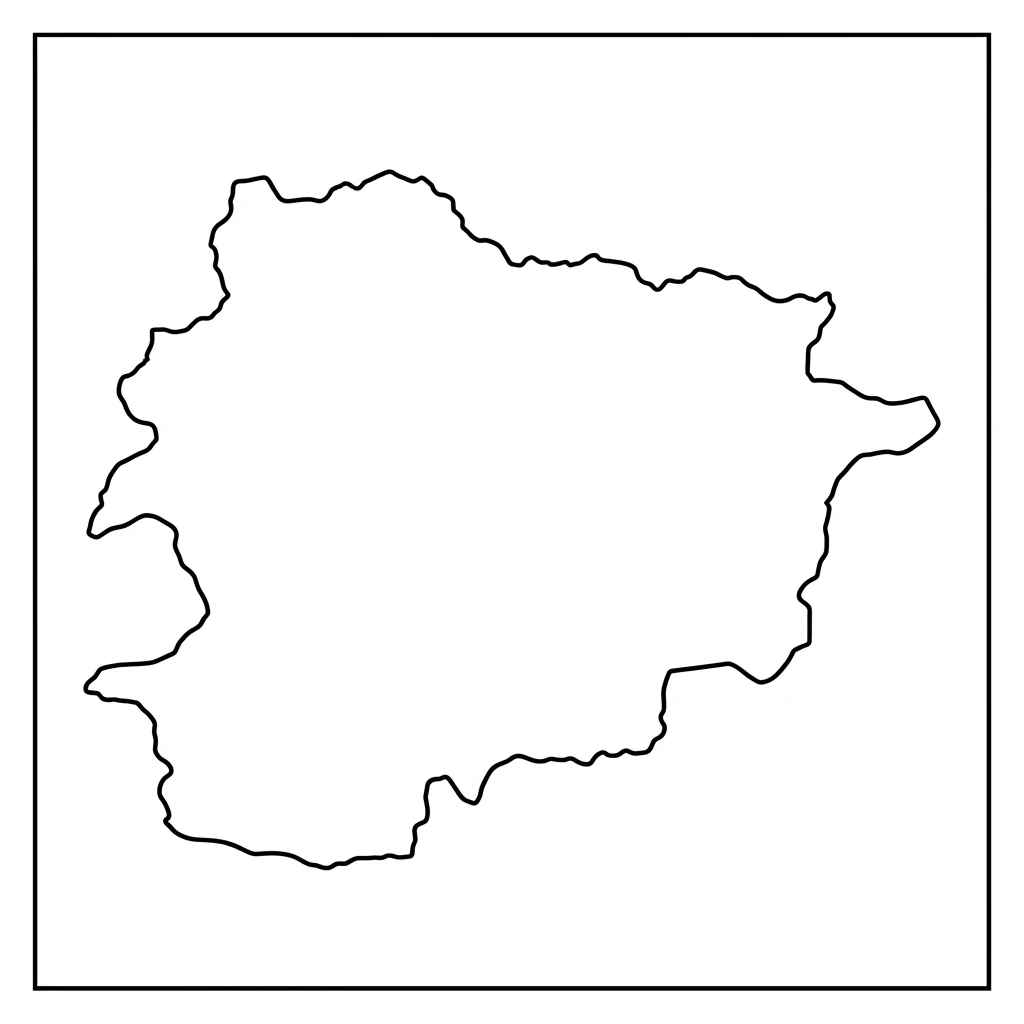 Blank Map of Andorra - Andorra Map Outline