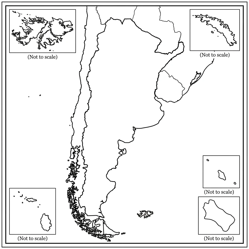 Blank Map of Argentina - Argentina Map Outline