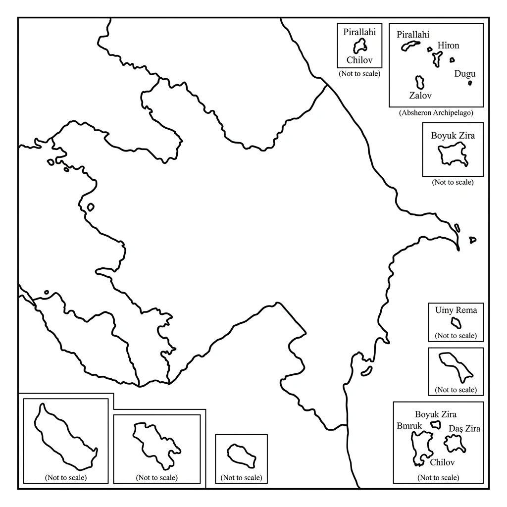 Blank Map of Azerbaijan - Azerbaijan Map Outline