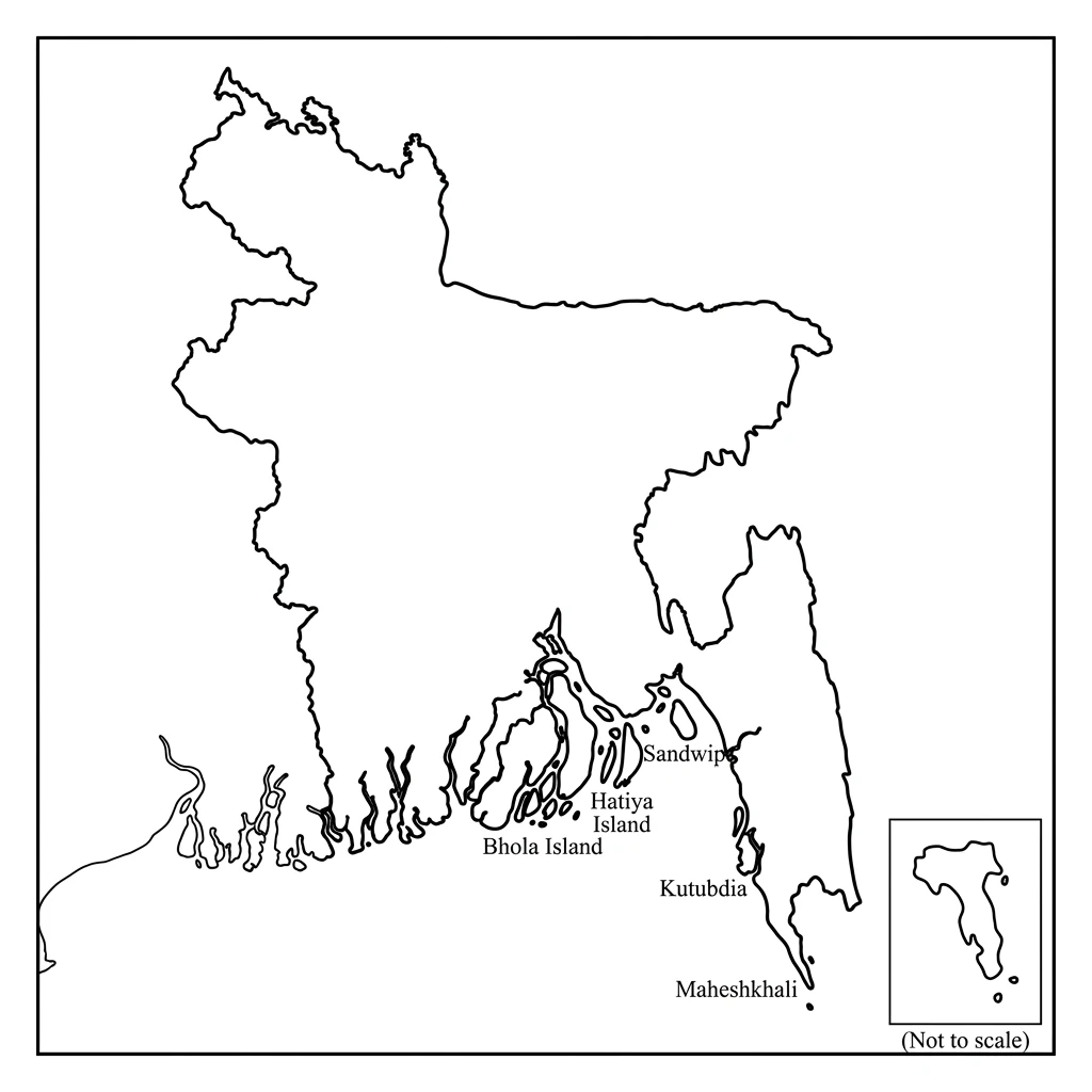 Blank Map of Bangladesh - Bangladesh Map Outline