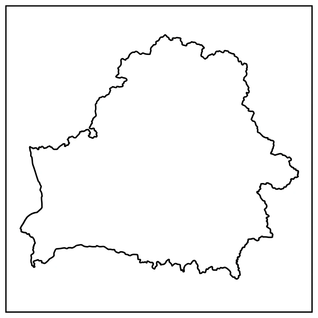 Blank Map of Belarus - Belarus Map Outline