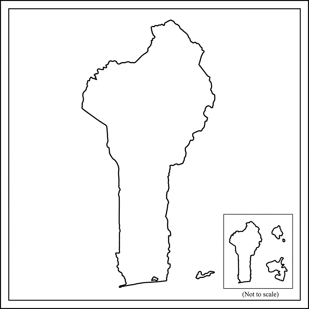 Blank Map of Benin - Benin Map Outline