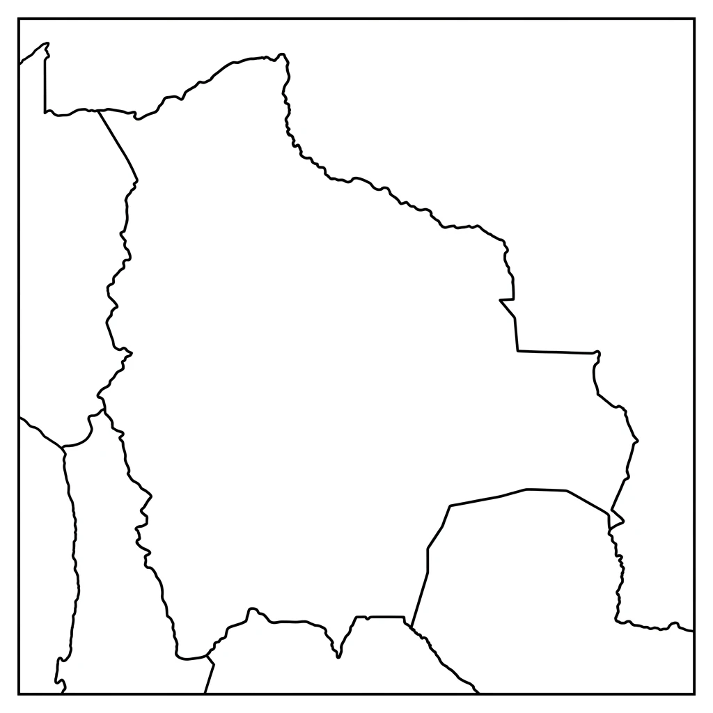 Blank Map of Bolivia - Bolivia Map Outline