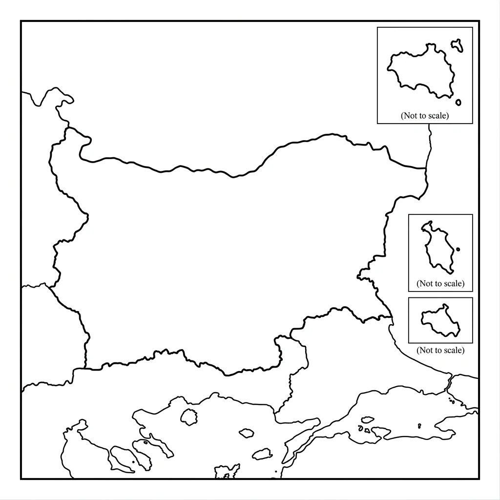 Blank Map of Bulgaria - Bulgaria Map Outline