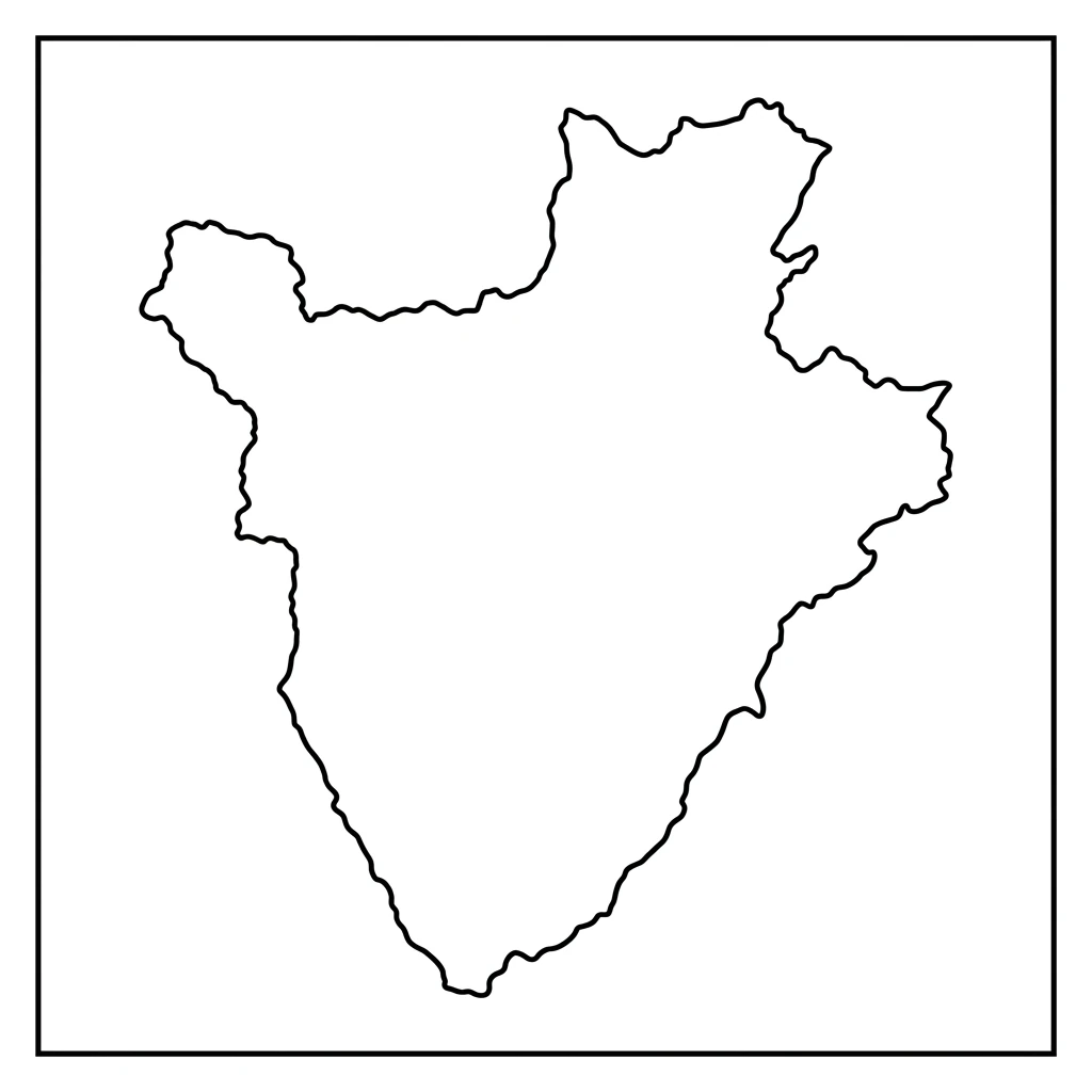 Blank Map of Burundi - Burundi Map Outline