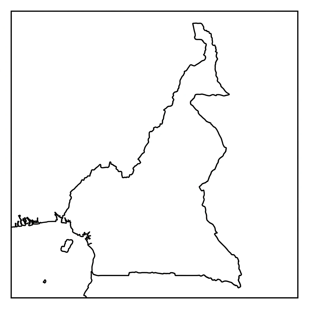 Blank Map of Cameroon - Cameroon Map Outline