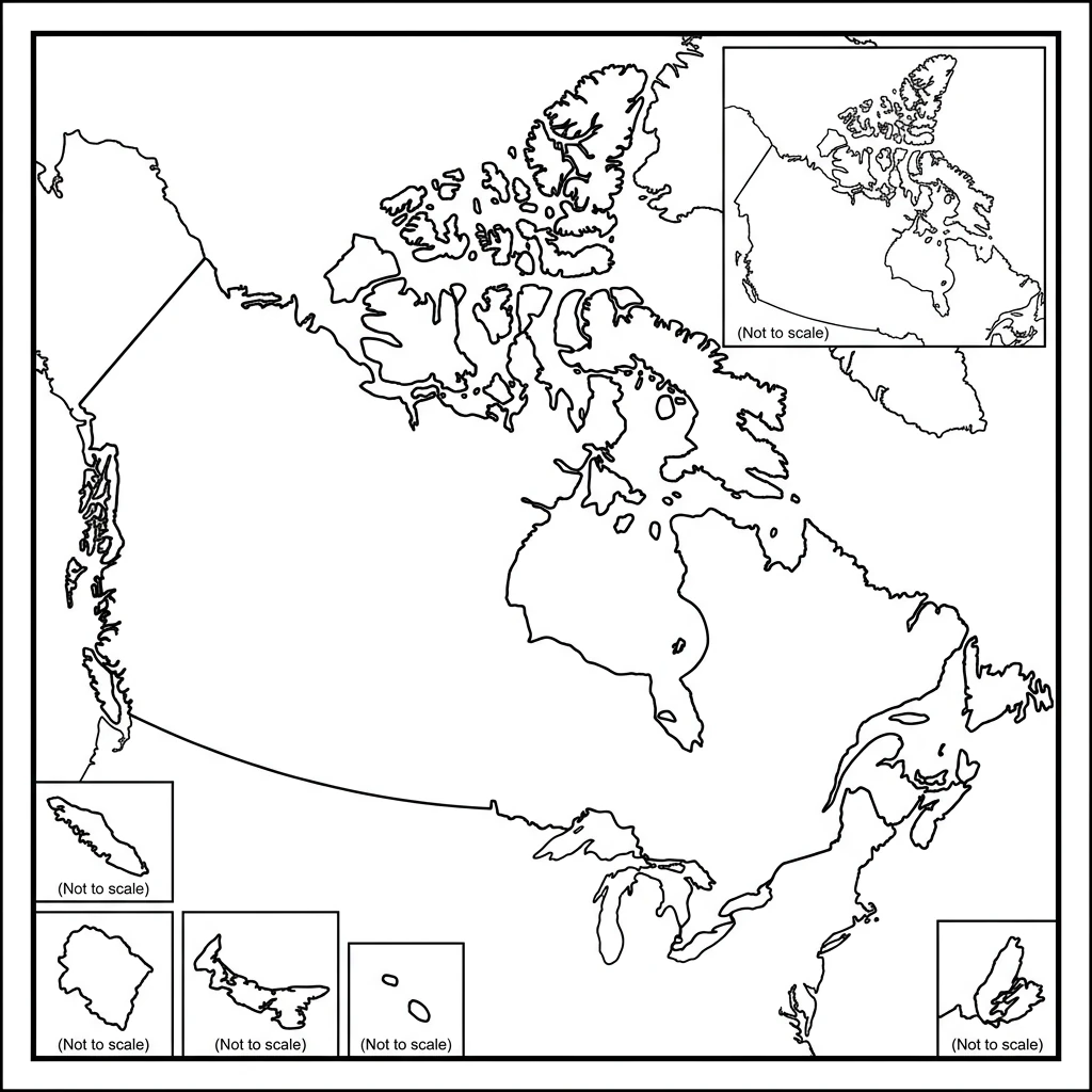 Blank Map of Canada - Canada Map Outline