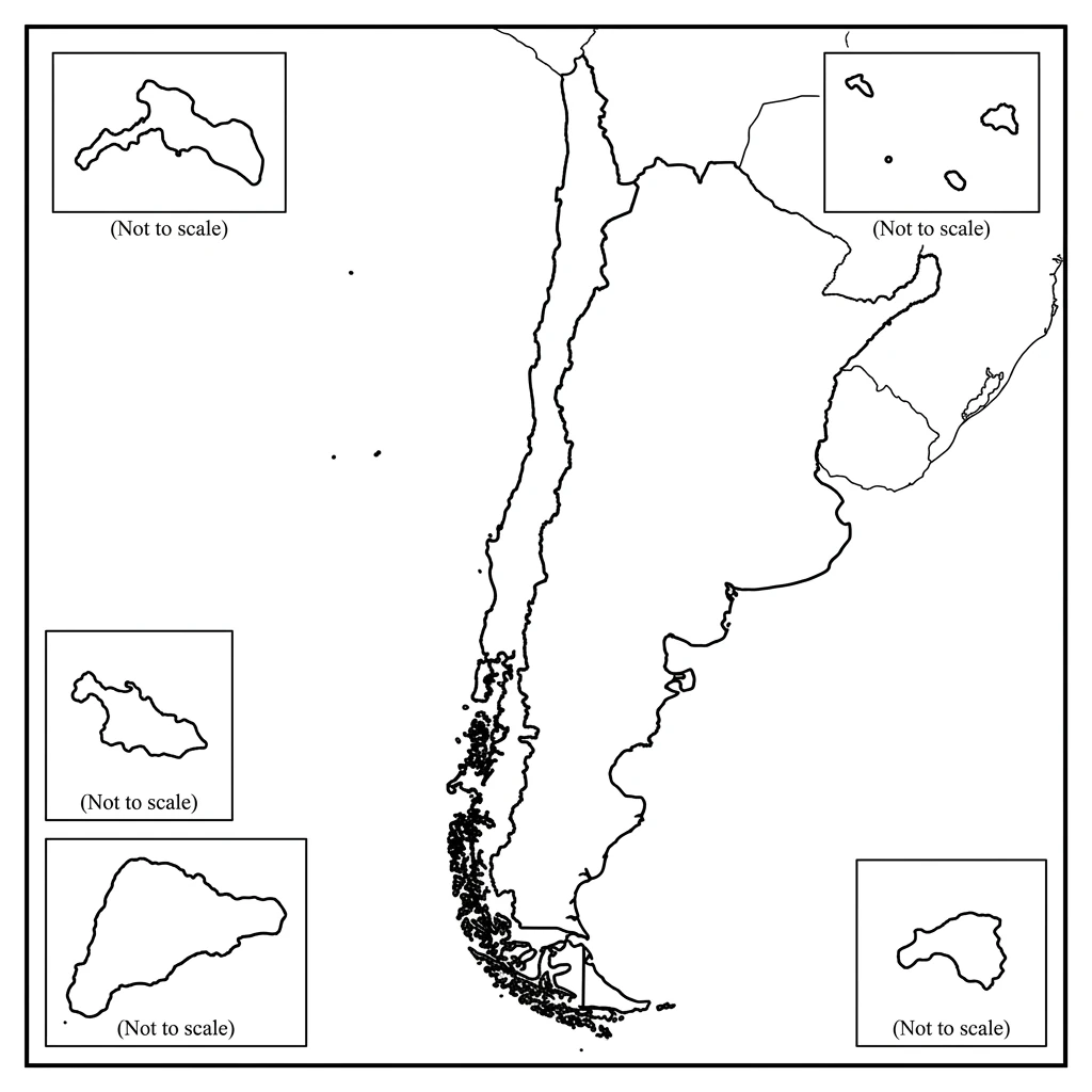 Blank Map of Chile - Chile Map Outline