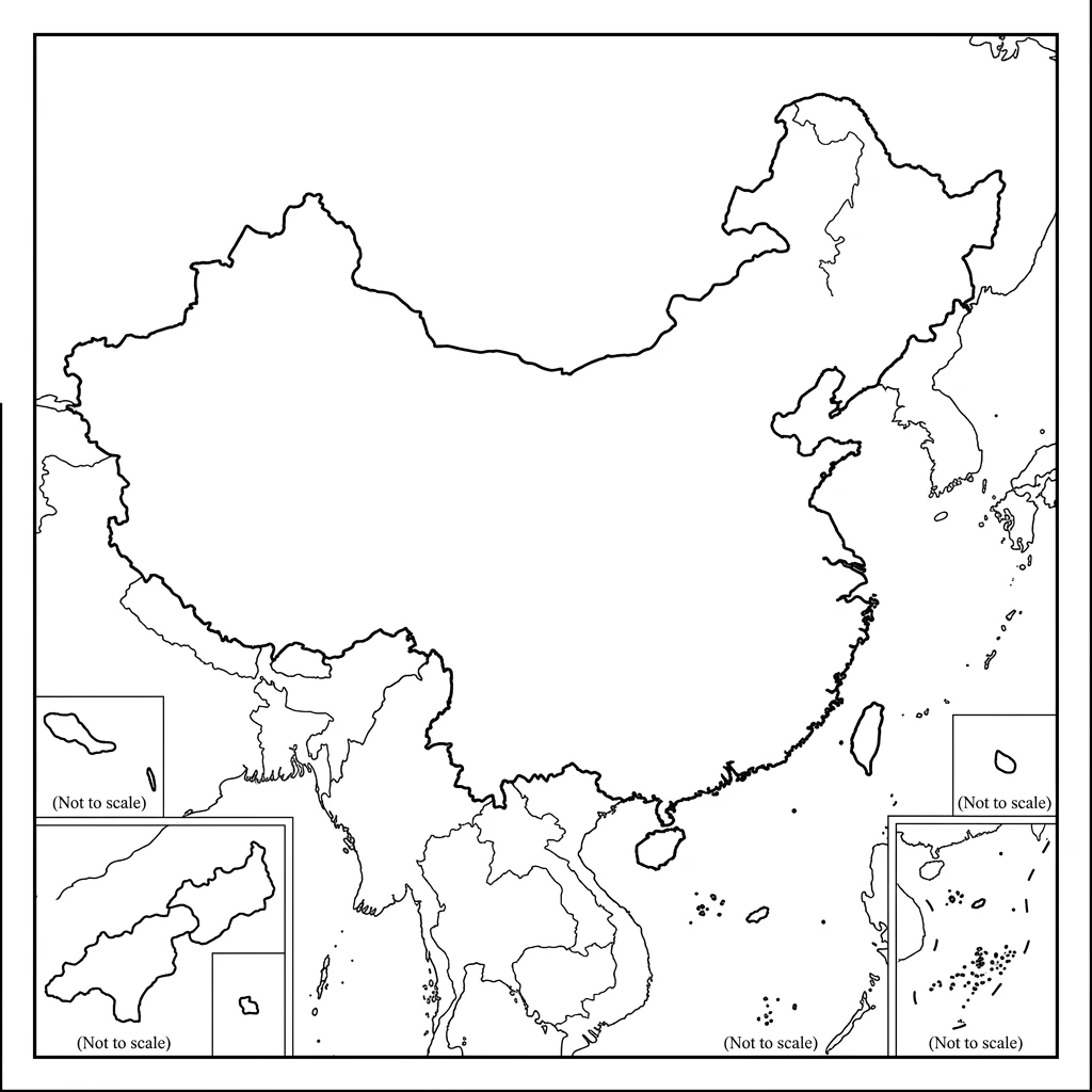 Blank Map of China - China Map Outline