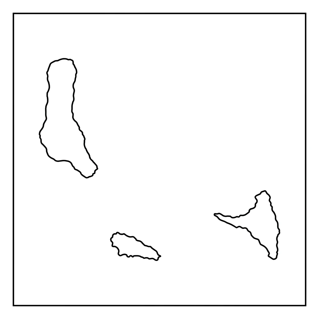 Blank Map of Comoros - Comoros Map Outline