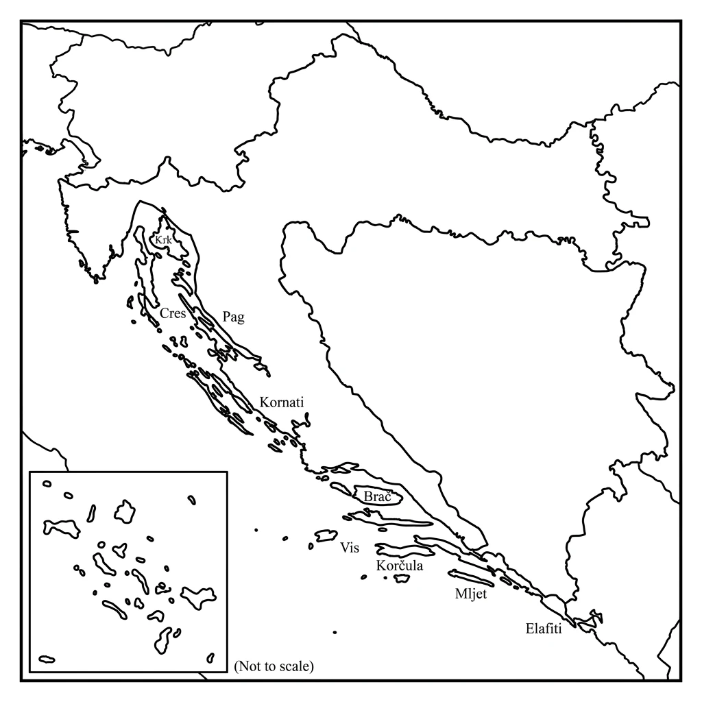 Blank Map of Croatia - Croatia Map Outline