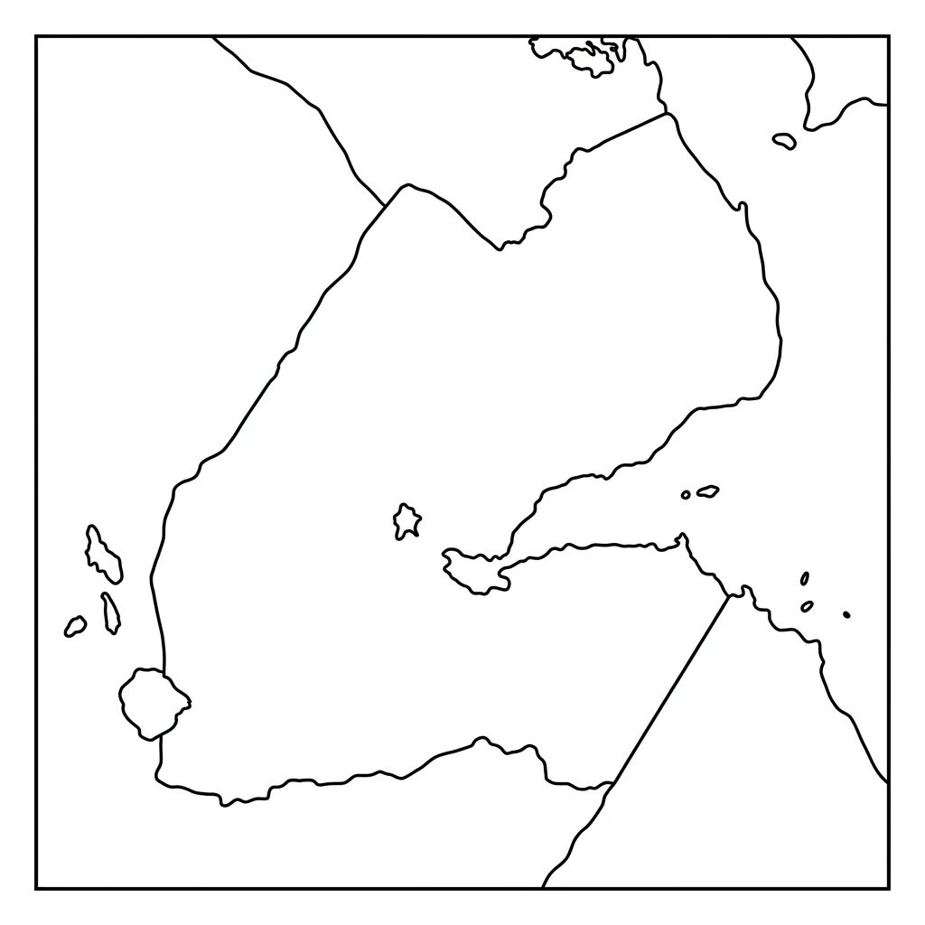 Blank Map of Djibouti - Djibouti Map Outline
