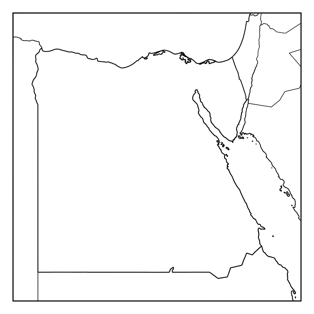 Blank Map of Egypt - Egypt Map Outline