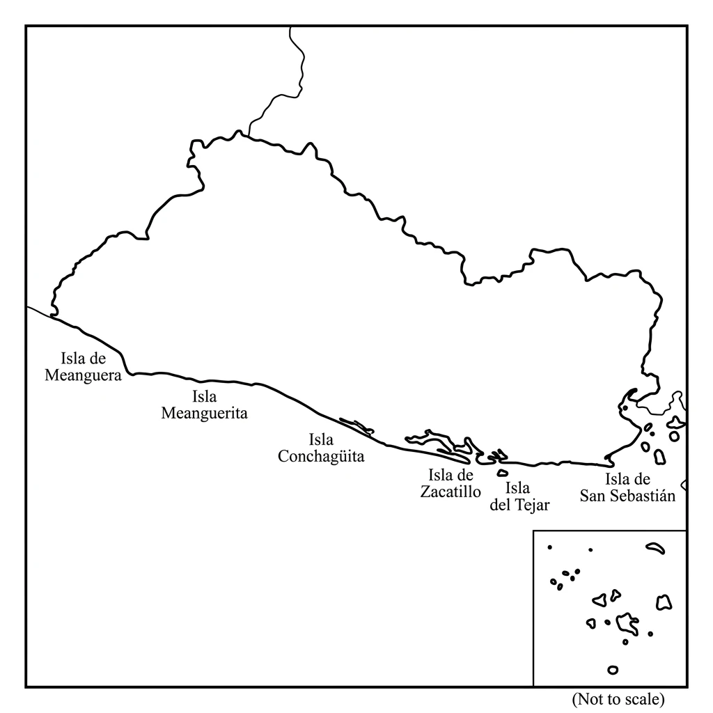 Blank Map of El Salvador - El Salvador Map Outline