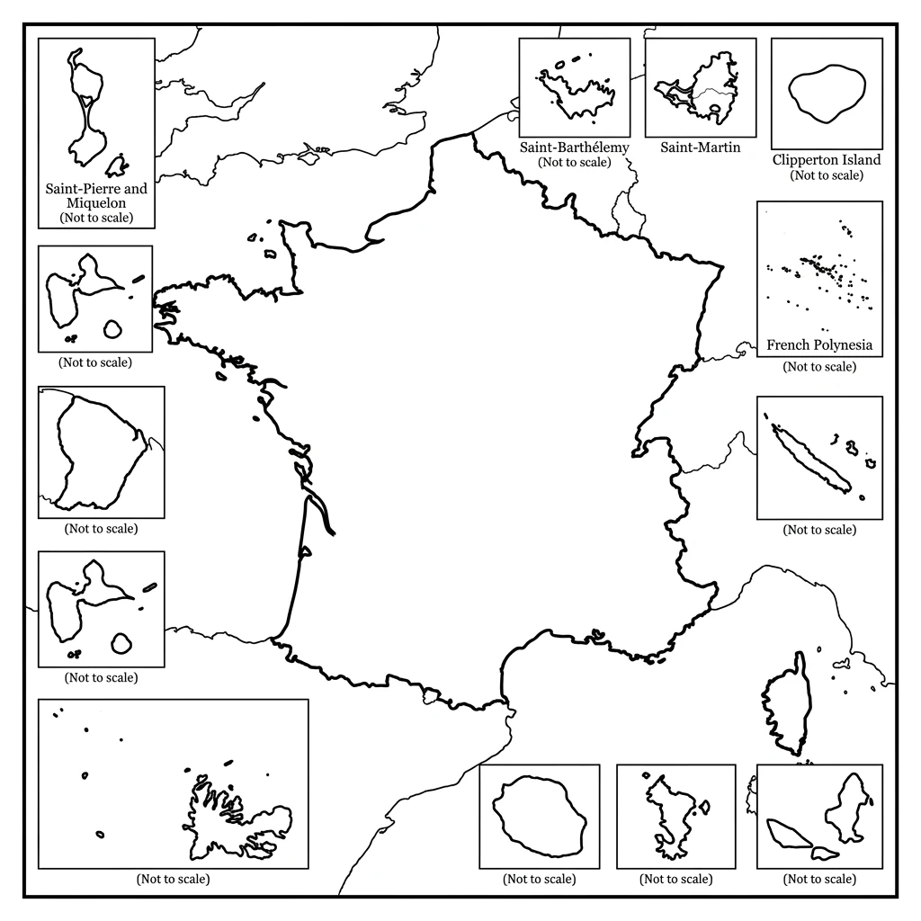 Blank Map of France - France Map Outline