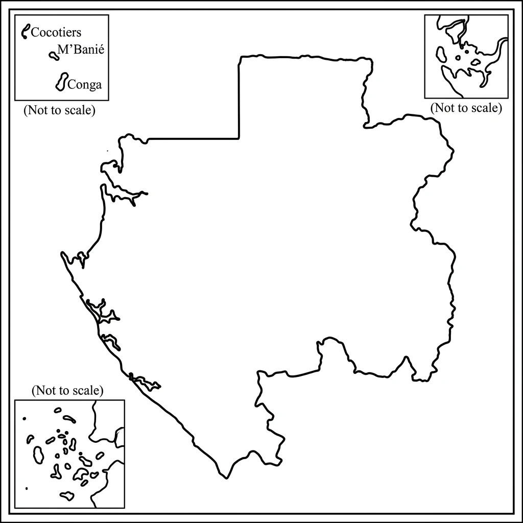 Blank Map of Gabon - Gabon Map Outline