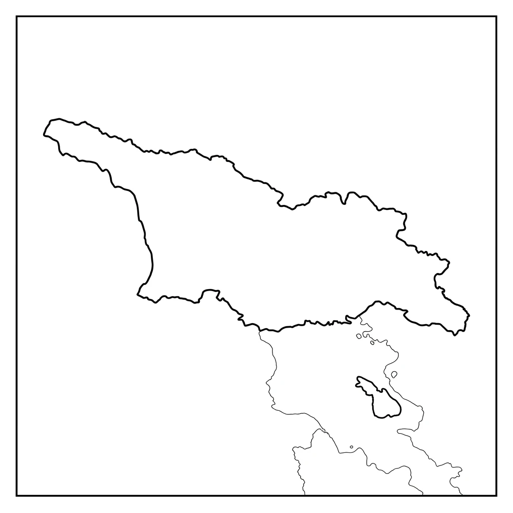 Blank Map of Georgia - Georgia Map Outline