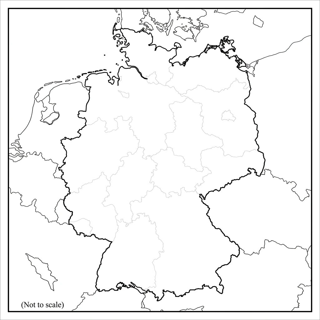 Blank Map of Germany - Germany Map Outline