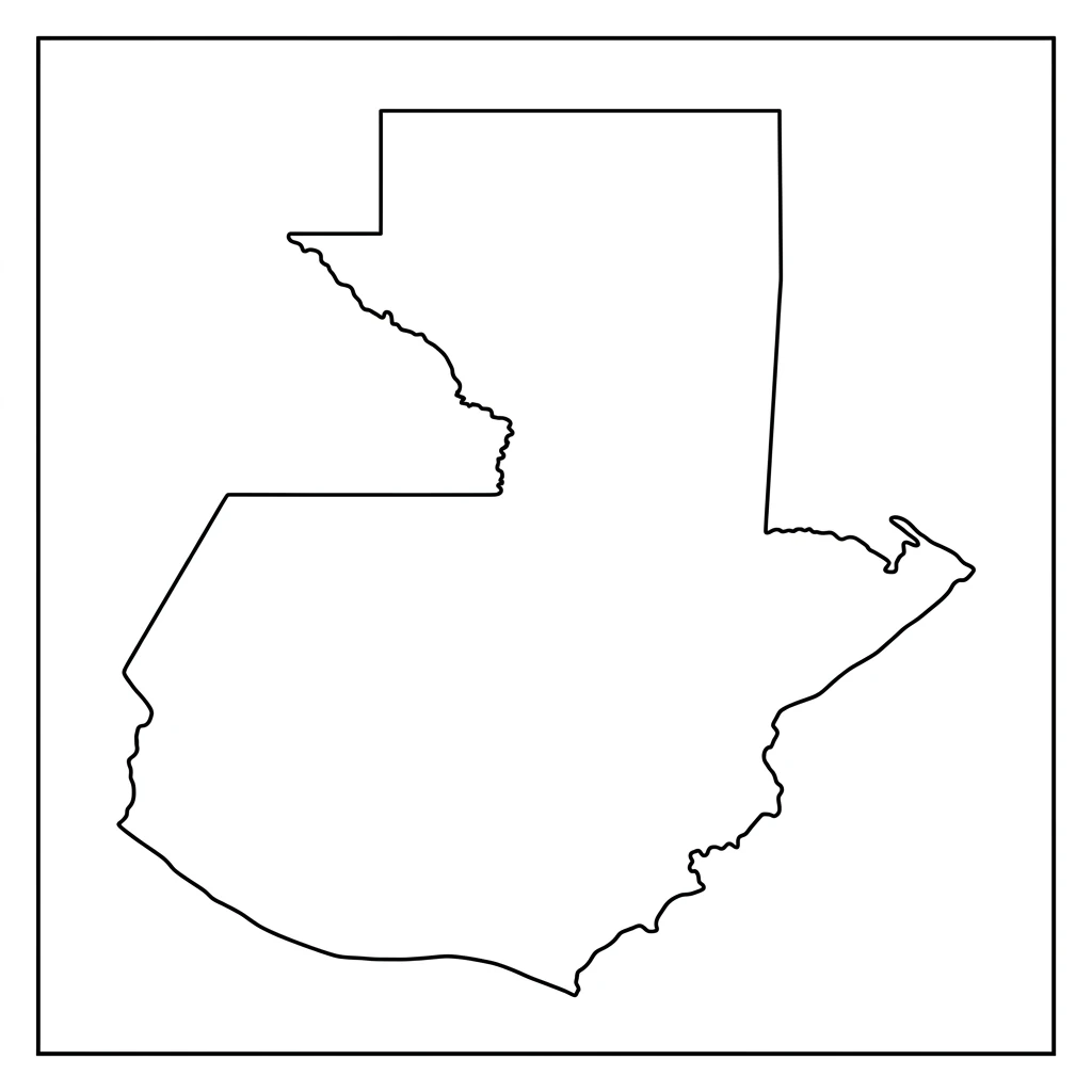 Blank Map of Guatemala - Guatemala Map Outline